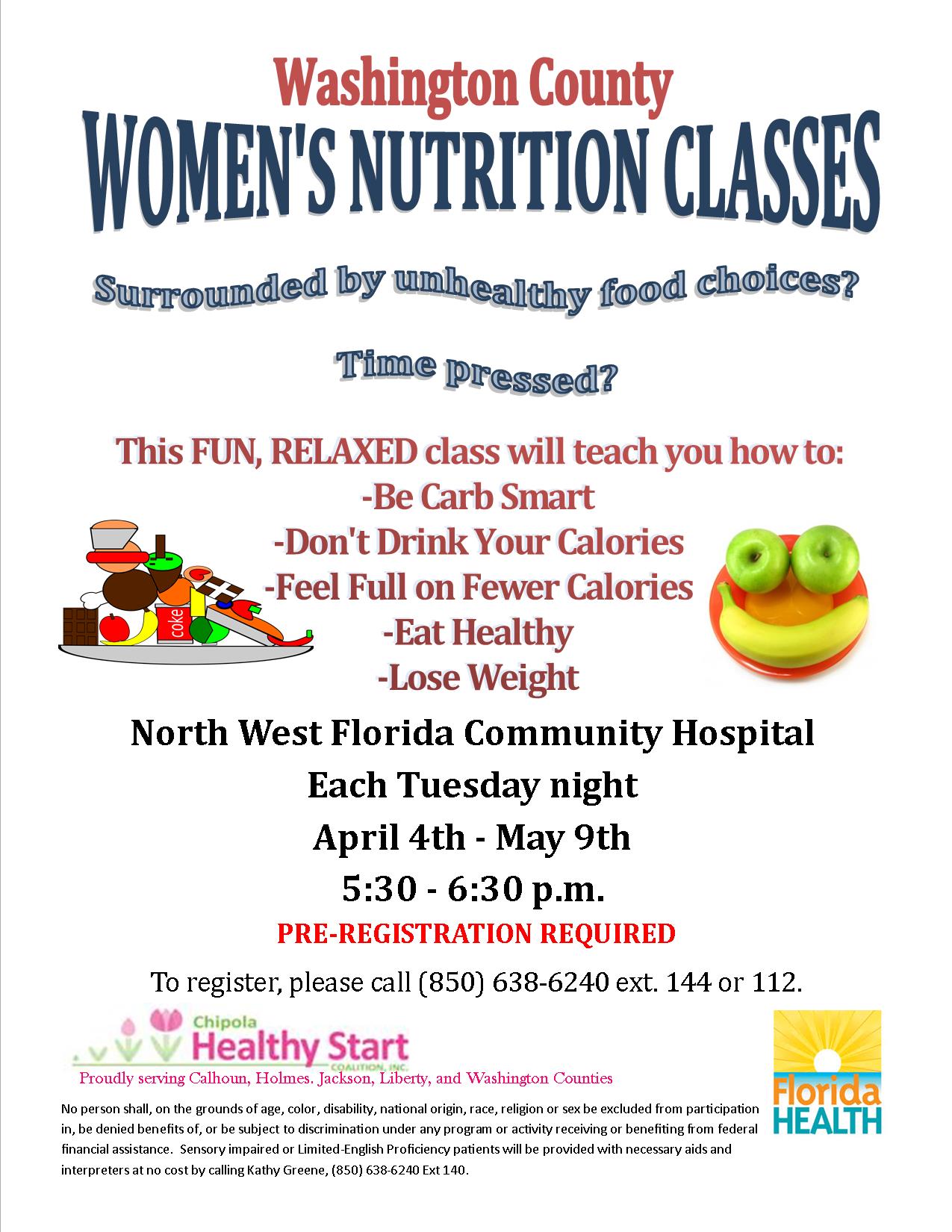 Women's Nutrition Classes | Florida Department of Health in Washington